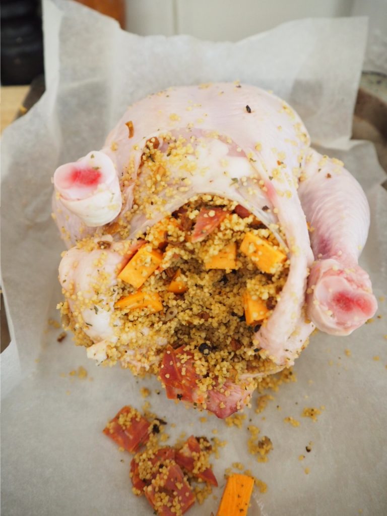 How to cook your side dish inside your roast chicken - This Is Cooking ...