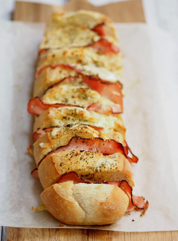 Ham and Cheese Stuffed Garlic Bread - This Is Cooking for Busy MumsThis ...